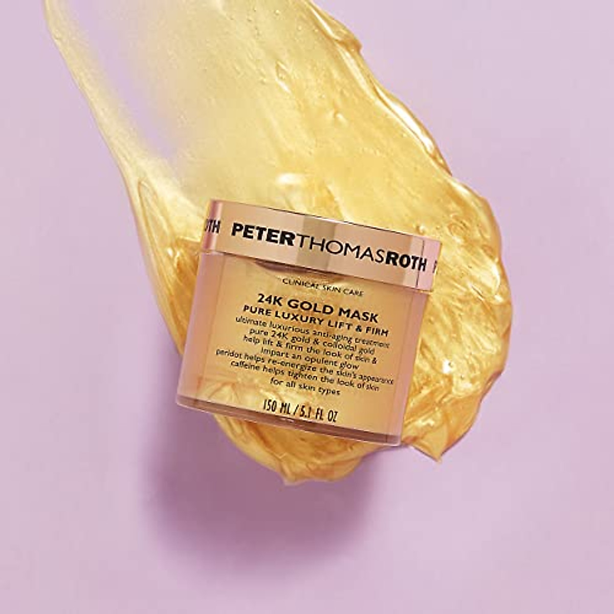 Peter Thomas Roth | 24K Gold Mask | Pure Luxury Lift & Firm, Anti-Aging Gold Face Mask, Helps Lift, Firm and Brighten the Look of Skin, 5 Fl Oz (Pack of 1)
