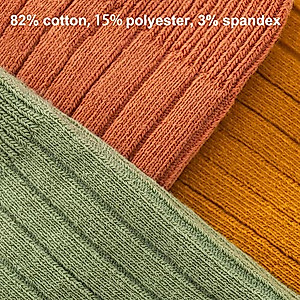 Exegawe Baby Girls Socks Cotton Toddler Knee-High Stockings Kids Cozy Warm Solid Color Long Socks for 0-5T(C-Solid 6 Pairs,L/3-5y)