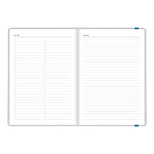 Letts of London Raw Weekly/Monthly Planner, 12 Months, January to December, 2024, Sewn Binding, A5 Size, 8.25" x 5.875", Multilingual, Grey (C082307-24)