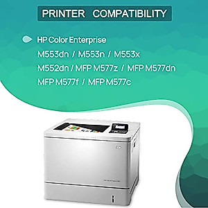 GREENBOX Compatible 508X Toner Cartridge Replacement for HP 508X 508A CF360X CF361X CF362X CF363X for Color Enterprise M553dn M553x M553n M552dn M553 M577 M577Z M577dn M577f M577c (4-Pack, High-Yield)