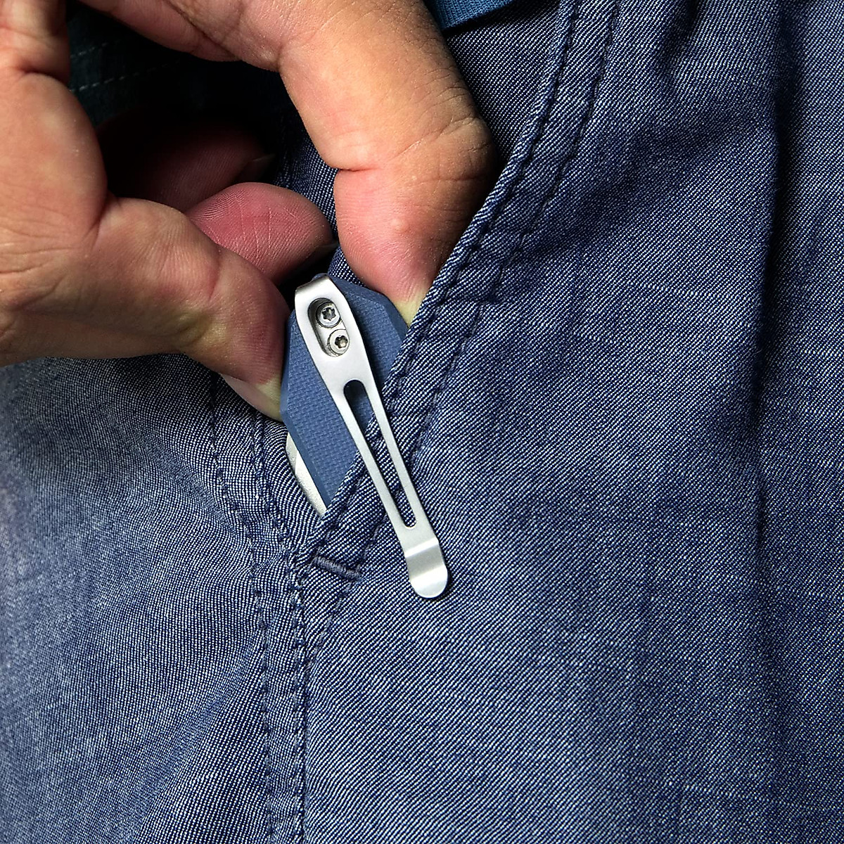 KUBEY Drake KU310D Gentlemans Everyday Carry, 7.87" Pocket Folding Knife with Tanto Blade and G10 Handle with Reversible Deep Carry Clip Good for Edc Outdoor Hiking and Hunting