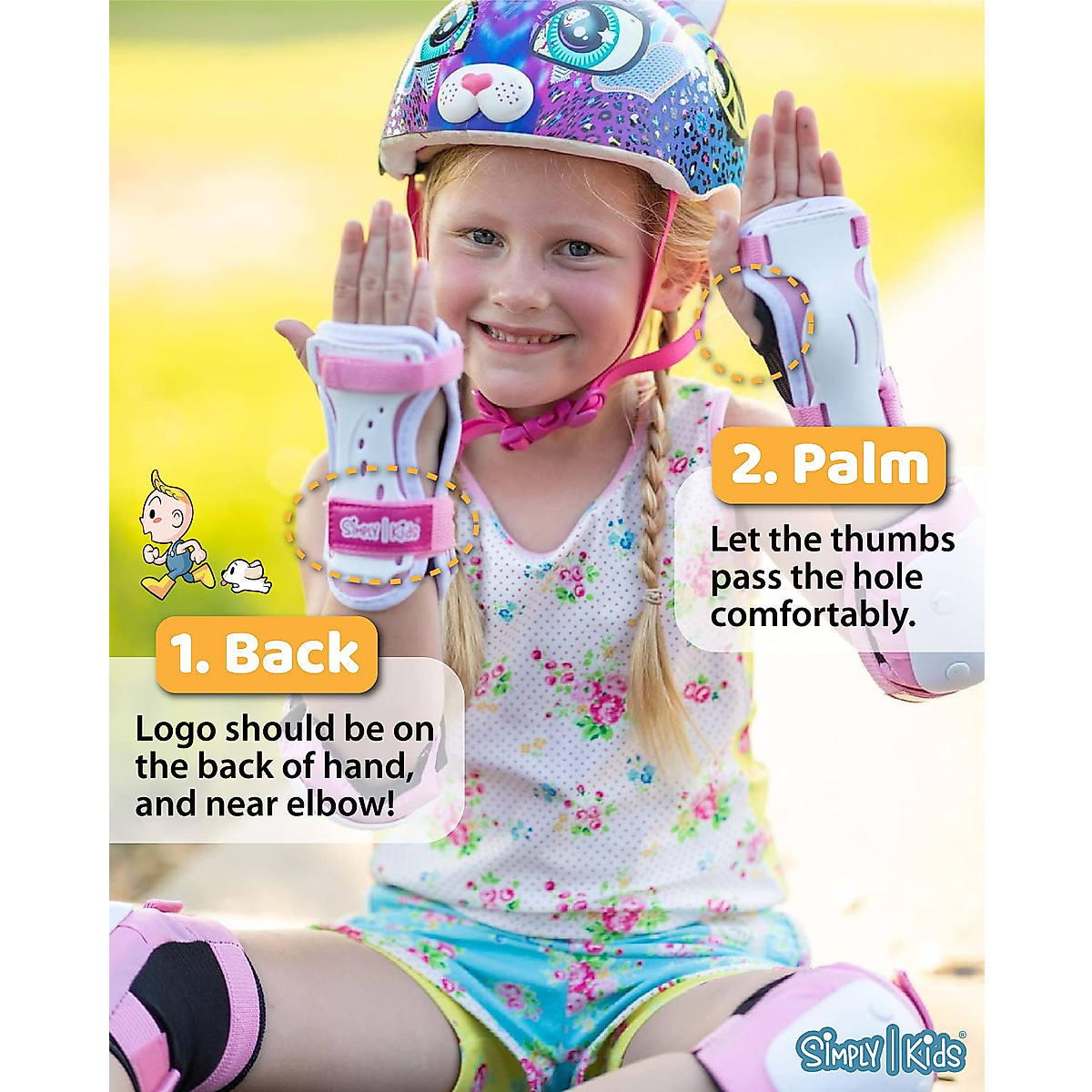 Kids Wrist Guards Kids Toddler Wrist Guards Wristsavers for Bike Skateboarding Roller Skating Snowboarding for Children Youth Girl Boy - Wrist Support Protective Gear Wrist Pads