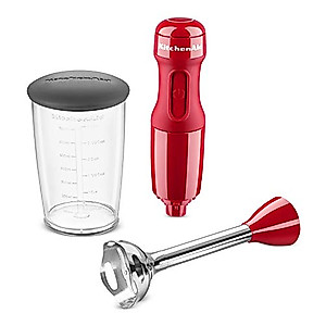 KitchenAid Queen of Hearts Hand Blender KHB1231QHSD, 3 Speed, Passion Red