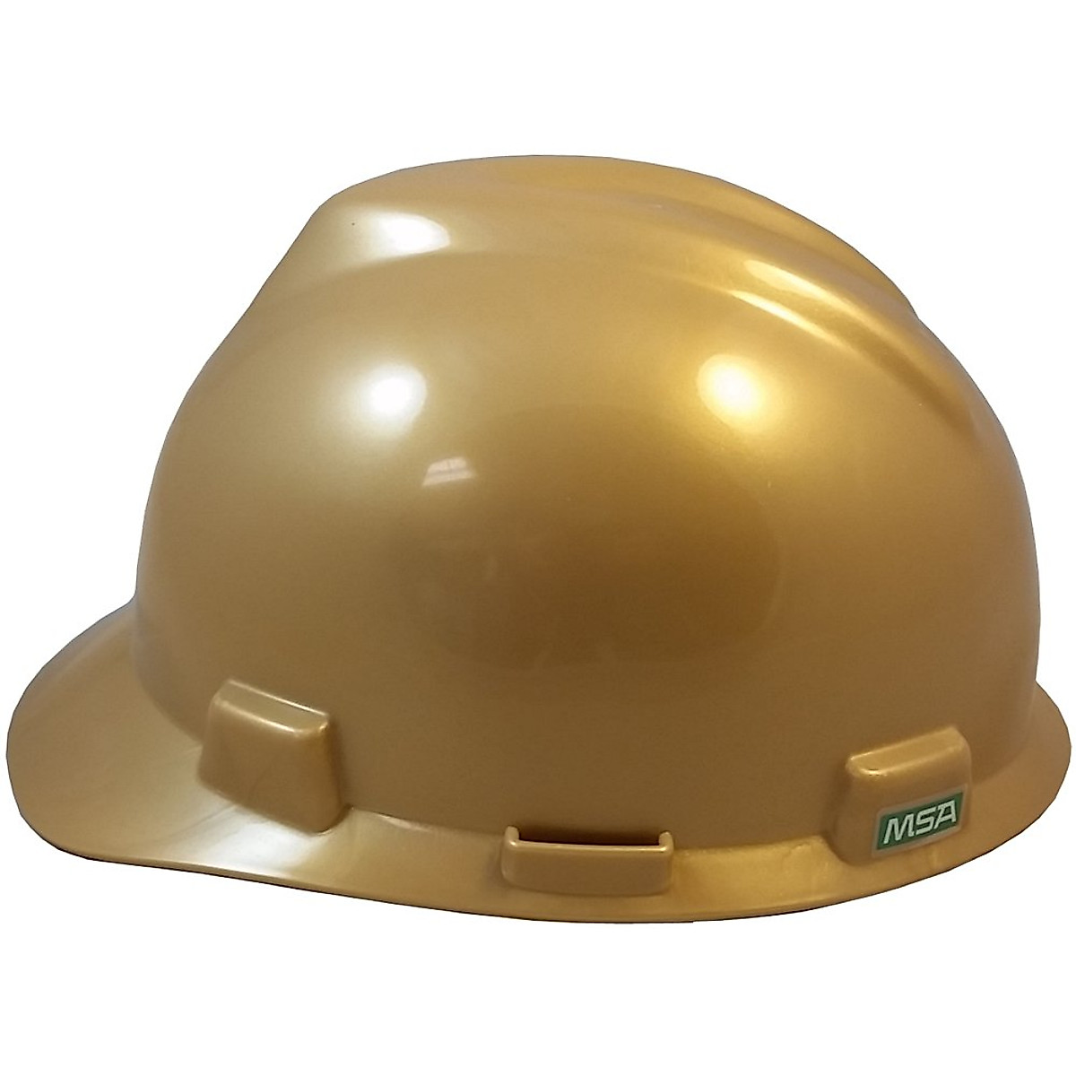 MSA V Cap Style Hard Hats w/FasTrac III Suspensions and Handy Tote Bag - Gold