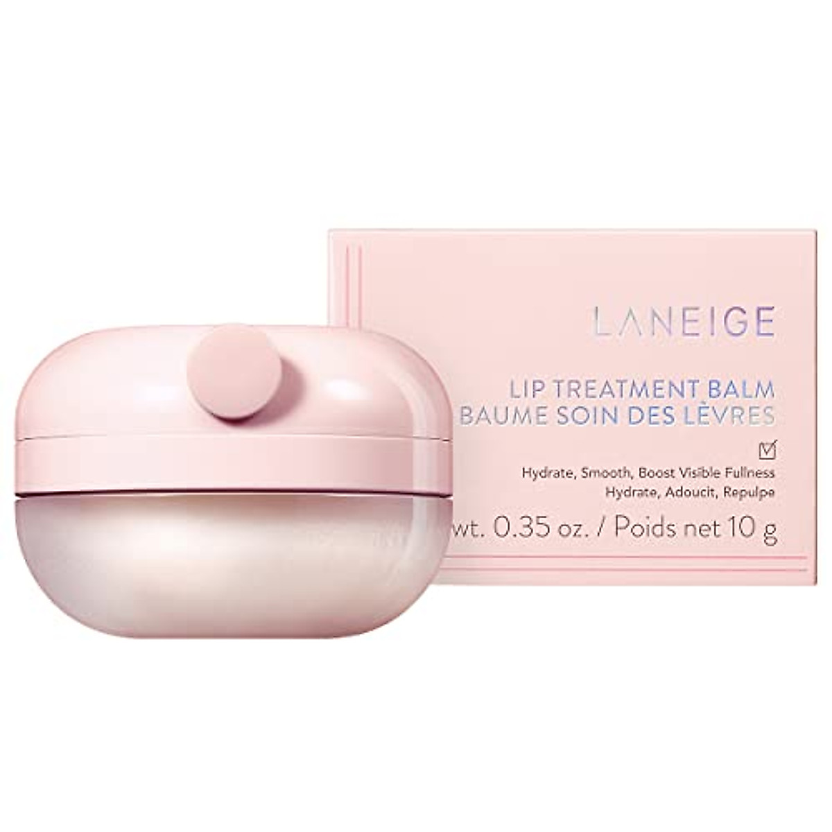 LANEIGE Lip Treatment Balm: Nourish, Hydrate, and Visibly Plump Lips with Coconut Oil & Peptides, 0.35 oz.