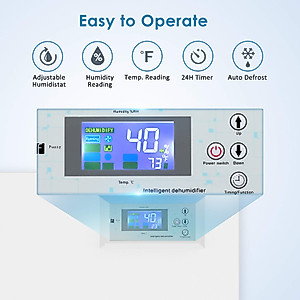 COLZER 212 Pints Crawl Space Commercial Dehumidifier with Pump and Drain Hose, Industry Water Damage Unit for up to 8,000 sq ft Basements, Ideal for Industrial or Whole Home