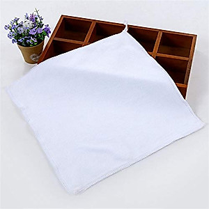 PINGPING Multifunctional 10PC Car Home White Towel Cleaning Towel Microfiber Cleaning Supplies Fast Drying Washcloth (White, One Size)