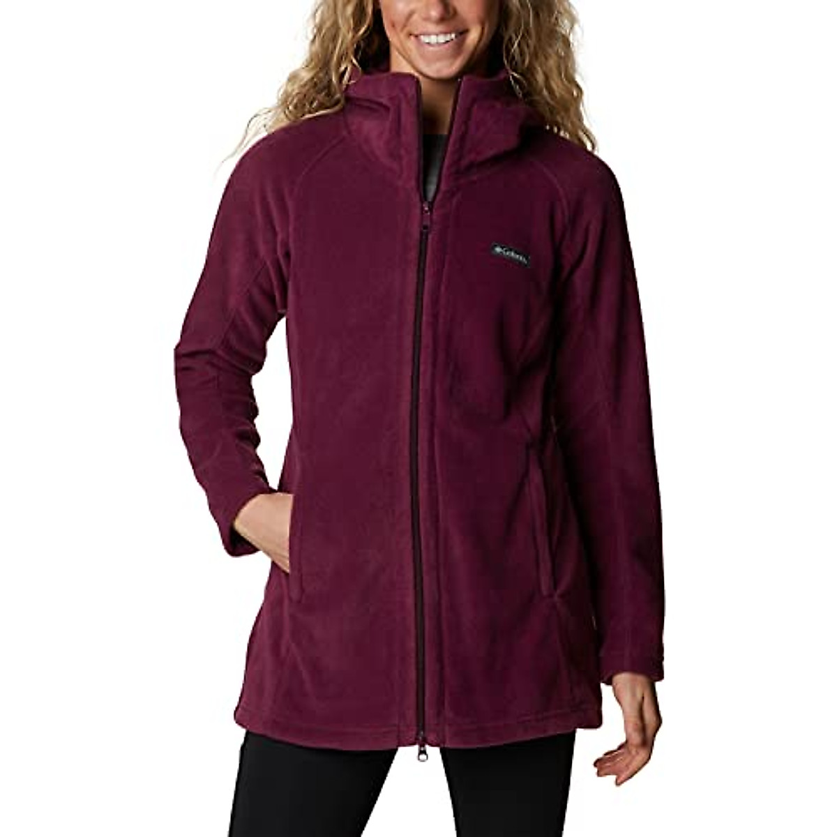 Columbia Women's Benton Springs II Long Hoodie, Marionberry, Large