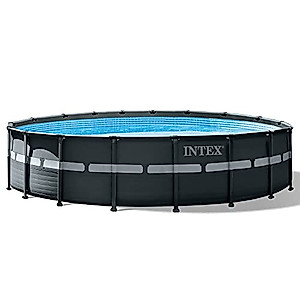Intex Ultra XTR 18' x 52" Above Ground Outdoor Swimming Pool Set with 700 GPH Filter Pump and Robot Pool Cleaning Vacuum with 21' Hose