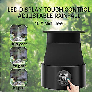 Reptile Humidifiers Mister, 5L Foldable Tank Reptile Misting System,Automatic Mister for Reptiles with Silent Pump & Adjustable Nozzle for Lizard/Snake/Tortoise/Fog/Gecko/Chameleon Terrarium Mister