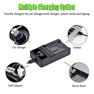 Pickle Power NP-BN1 Batteries and Battery Charger Replacement for Sony Cyber-Shot DSC-W800 DSC-W530 DSC-W570 DSC-W650 DSC-W830 DSC-W310 DSC-W330 DSC-TX10 TX20 TX30 DSC-WX100 DSC-W800 DSC-QX10 DSC-QX30