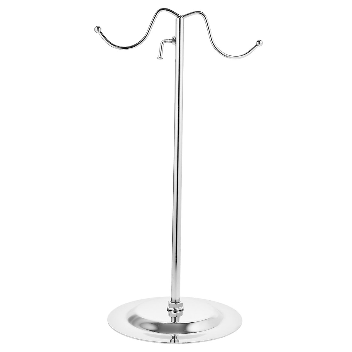 Anneome Bath Towel Rack Towel Rail Bag Rack Round Bottom Vertical Metal Hangers Bags Tower Hanger Dressing Table Kitchen Towel Rack Balance Stainless Steel No Punching