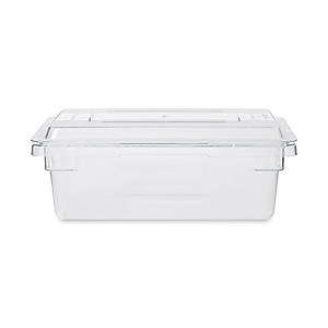 Rubbermaid Commercial Products Food Storage Box Lid for 2, 3.5, and 5 Gallon Sizes, Clear (FG331000CLR)
