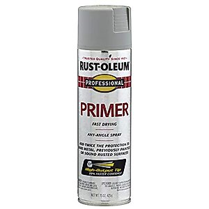 Rust-Oleum 7582838 Professional Primer Spray Paint, 15 oz, Gray Primer