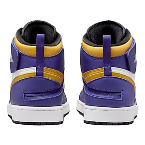 Nike Men's Air Jordan 1 Hi Flyease Sneakers, Dark Concord/Taxi-White-Black, 11