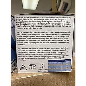 GMX Earloop ASTM Level 3 Lightweight Breathable Medical Mask, Made in USA, Fluid Resistant, Latex Free Blue Face Mask Bx/50
