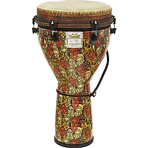 REMO Djembe, MONDO(TM), Key-Tuned, 12" x 24", SKYNDEEP® FIBERSKYN®, Contour Tuning Brackets, Multi-Mask Finish