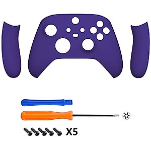 eXtremeRate Side Rails Grips Shell for Xbox Series X & S Controller, Purple Soft Touch Grip Custom Accessories Back Panels Cover Faceplate for Xbox Core Wireless Controller [Controller Excluded]