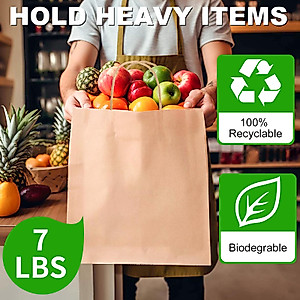 BAG BOX Gift Bags Paper Bags with Handles,Kraft Paper Shopping Bags For Small Business Small Gift Bags with Handles for Grocery Birthday Party Supplies