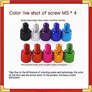 M3*4mm Aluminum Alloy Hand-Twist Free Solid State Drive 2.5 inch Hard Drive sata3 ssd Hard Drive Bracket Fixing Screws (Color : Portuguese Purple)