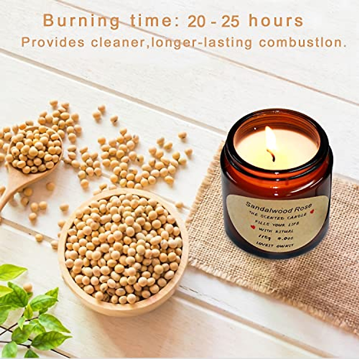 4 Pack Candles for Home Scented, 4 scents 4oz Aromatherapy Scented Candles Jar, 80 Hours Burn, All Natural Soy Wax Candle, Christmas Thanksgiving Mother's Day Birthday Gifts Set