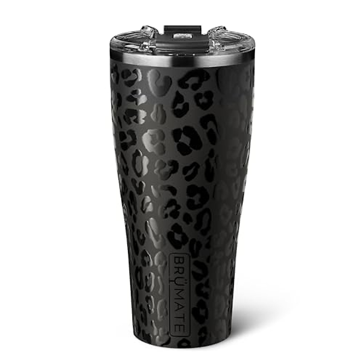 BrüMate Nav XL 32oz 100% Leak Proof Insulated Travel Tumbler with Magnetic BevLock™ Lid - Double Wall Cup-Holder Friendly Stainless Steel Mug (Onyx Leopard)