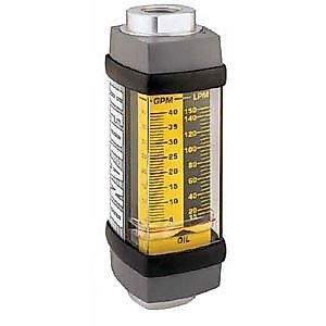 Hedland H761A-050-RF Flow Meter 1" NPT(F) Oil Service, 5.0 to 50 GPM Aluminum Reverse Flow