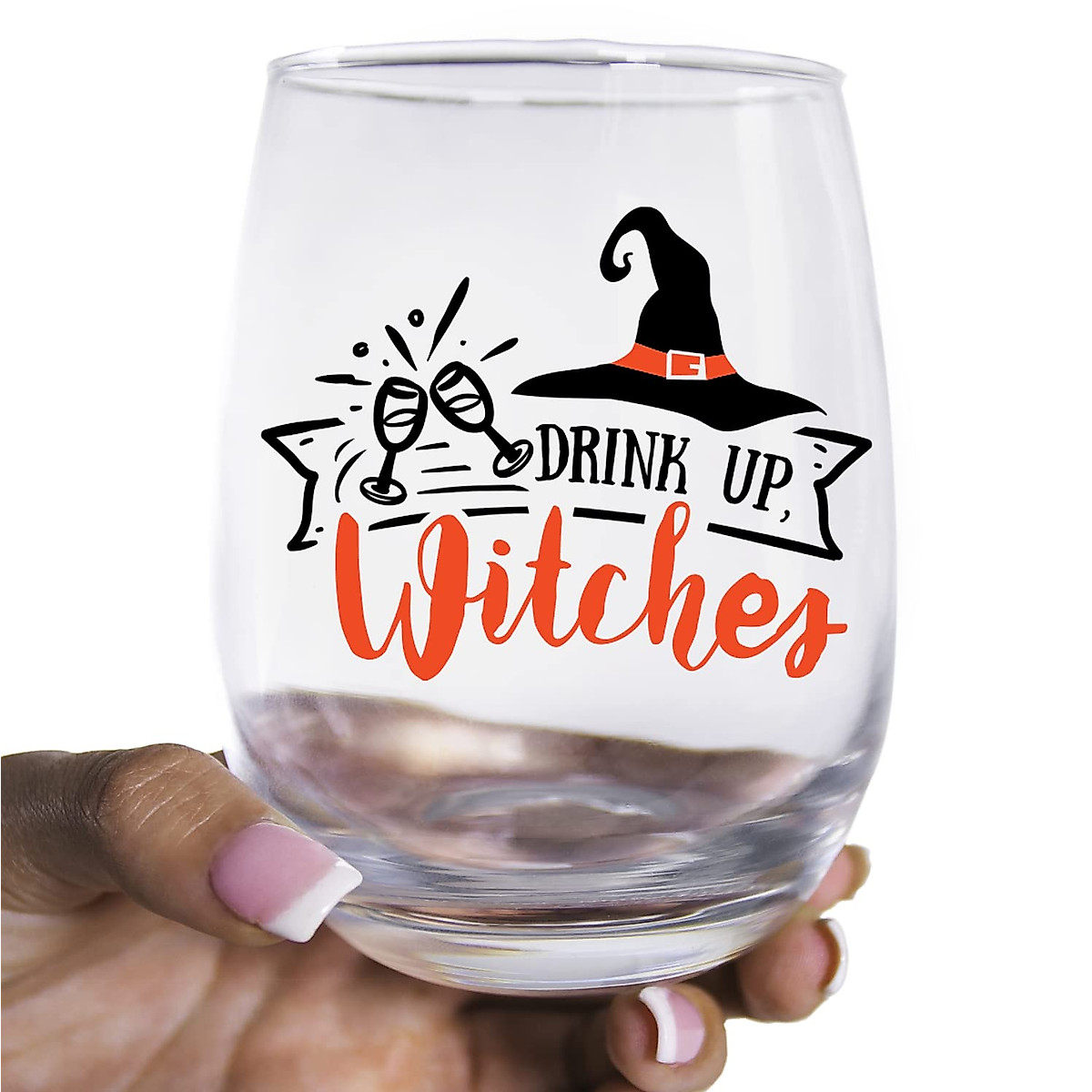 Toasted Tales If The Shoe Fits Halloween Glass Season Holiday Glassware | Spooky Glass Tumbler | Novelty Gifts For Her | Halloween Glass Witches Wine Glasses | Hocus Pocus Stemless Glass