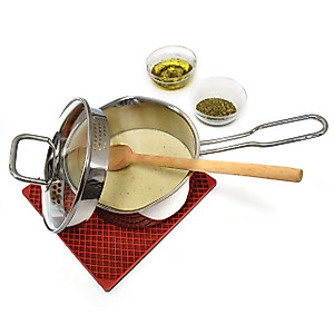 Norpro KRONA 1.5 Quart Vented Sauce Pan with Straining Lid, Stainless Steel