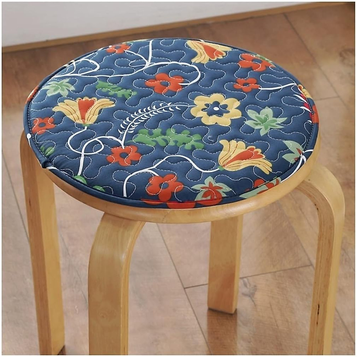 1/2/4 Packs Round Chair Seat Cushion Pads with Tie,Non Slip Round Seat Pads for Dining Chairs High Stool Chairs Bistro Bar Seat (Color : Colour 4, Size : 30cm(1pack))