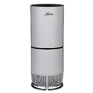 Hunter Fan Company HP670 True HEPA Air Purifier for Allergies, Removes Dust, Smoke, Mold, and Pollen, Covers up to 195 Sq. Ft., Digital Tall Tower, White