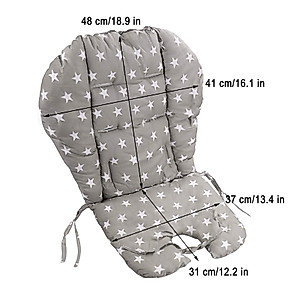High Chair Cushion,High Chair Pad,Baby High Chair Seat Cushion Liner Mat Padding Cover Protection Pad for Baby Dining Chair(Gray Star)