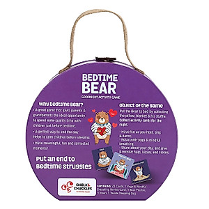 Chalk and Chuckles Bedtime Bear Game, Fun Card Game for Kids Ages 4-8, Toddlers, Preschool Children Interactive Play with Parent, Easter Gifts