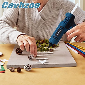 Cevhzoe Cordless Glue Gun for Crafts, Full Size Hot Glue Gun for Makita 18V Lithium-Ion Battery with 20Pcs 0.43" Glue Sticks and Insulated Copper Nozzle (Tool Only, Battery NOT Included)