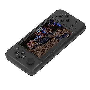 VINGVO Handheld Game Console, 1500mAh Color Screen 4.3inch HD Portable Game Console for Kids for Travel (Black)