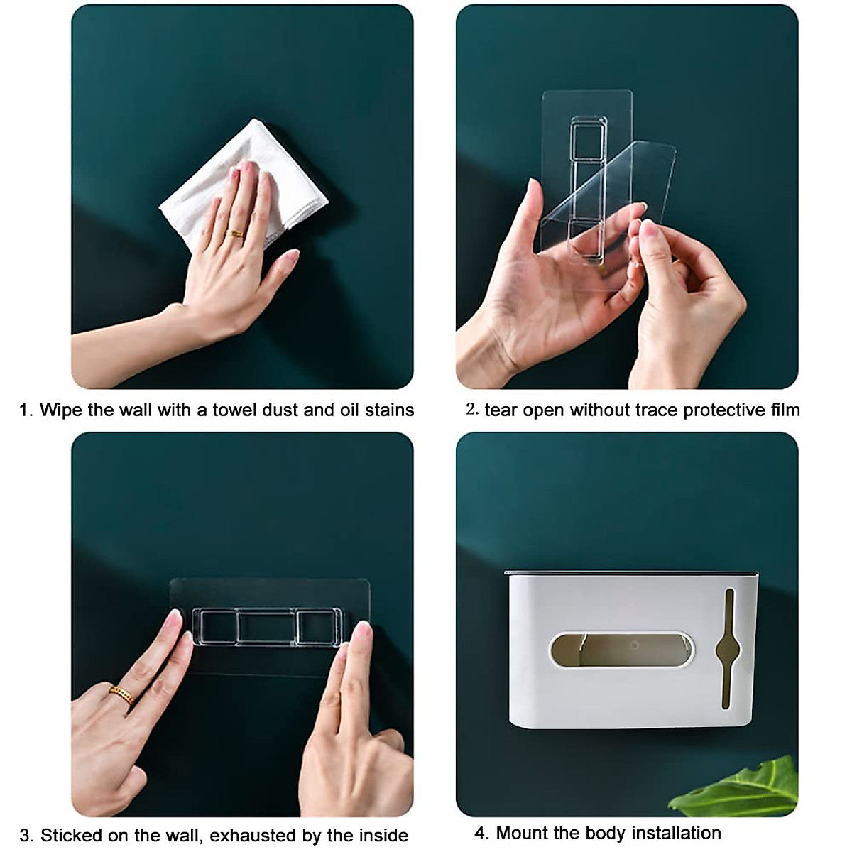 Cenbee Kitchen Plastic Grocery Bag Holder and Dispenser,Hanging Garbage rack,Garbage storage box Organizer,Wall Mounted for Dispenser Home Cabinet Living Room (White)