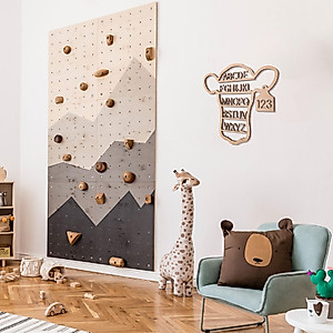 Nichake Western Nursery Wall Decor Neutral Cow Alphabet Wall Art,3D Cut ABC Letters Signs,Boho Wall Decor for Nursery, Bedroom, Playroom,and Kids Room