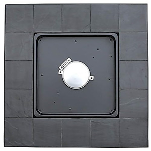 Endless Summer Sleek 30,000 BTU Liquid Propane Outdoor Home Patio Fire Pit Table with Fire Glass Rocks and Protective Cover, Black