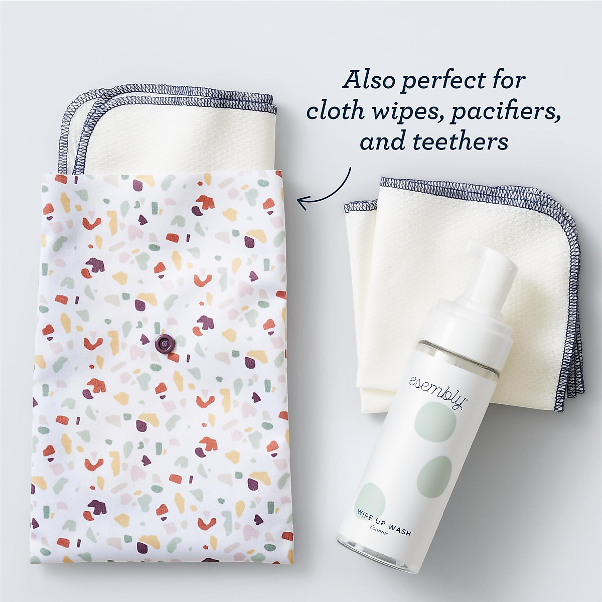 Esembly Snack + Sammy Pouches - Reusable Snack & Sandwich Bags| Silicone Storage Bag for Food | Microwave & Dishwasher Safe - Set of 2 - Fantastic Fungi + Forest