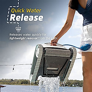 Dolphin E10 Robotic Pool [Vacuum] Cleaner - Ideal for Above Ground Swimming Pools up to 30 Feet - Powerful Suction to Pick up Small Debris - Easy to Clean Top Load Filter Basket