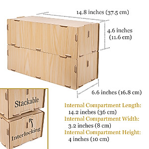 Tapeera 2-Pack Stackable Trading Card Storage Box For Sports Football Baseball Card Storage - Compatible With TCG MTG Pokemon Cards Kpop Photocard Toploaders - Each 1800 Cards With Chalkboard Labels