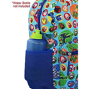 DC Super Friends Boys Girls 16" School Backpack (One Size, Blue)