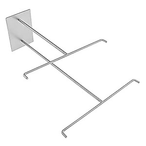 MFCHY Stainless Steel Scarf Display Stand Holder Bath Hand Towel Rack Organizer Double Bar Rails