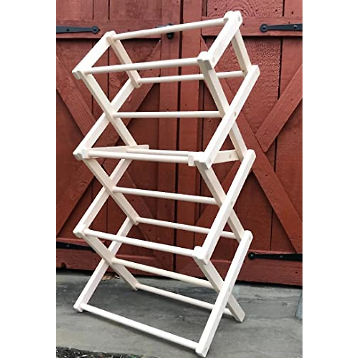 Laundry Clothes Drying Rack-Small 20" Wide Design-Portable & Folds up for Easy Storage-All Natural Maple Wood-Made in USA