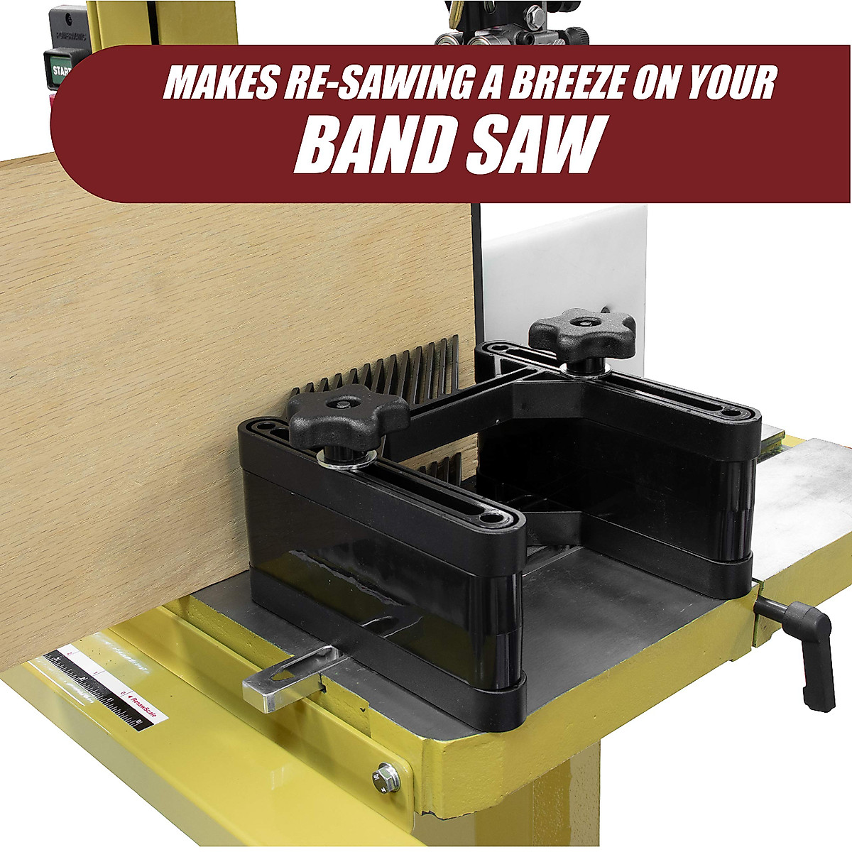 Dual Deluxe Stackable Featherboards with Riser Blocks Aluminum Miter Lock Bar and T Bolt Hardware for Track or Miter Slot Mounting Ideal for Table Saws Router Tables and Band Saws