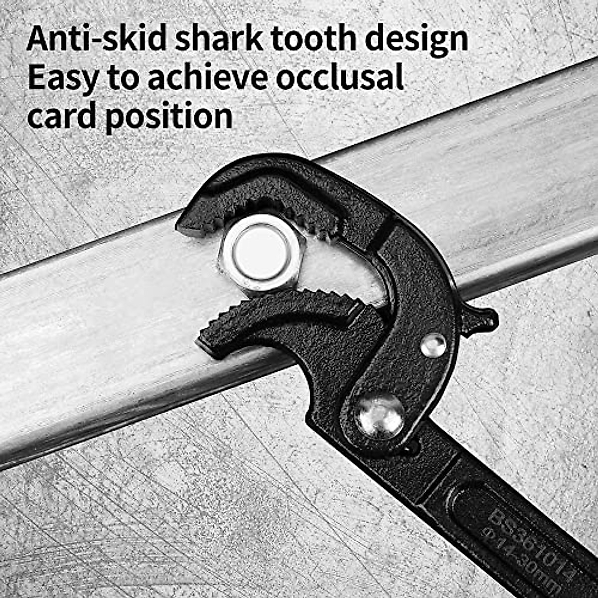 B BOSI TOOLS Universal Adjustable Wrench Multi-function Magic Quick Self-Adjusting Monkey Wrenches Set 10 and 15-Inch, Pipe Wrench Spanner 0.6”-2.4”/14mm-60mm - 2 Piece