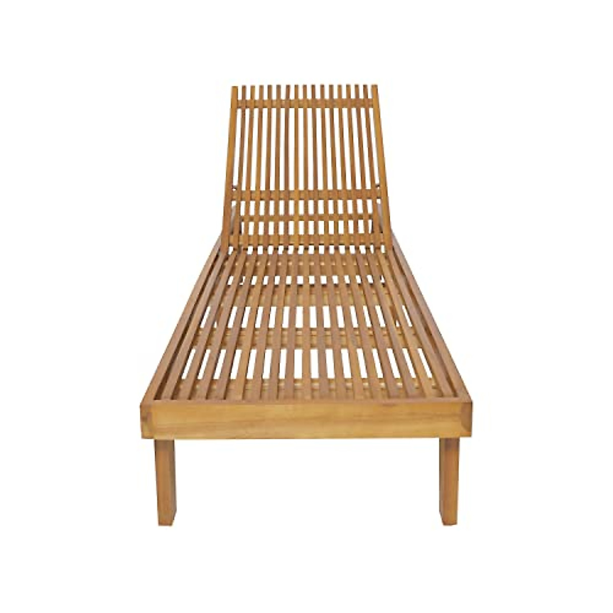 Christopher Knight Home Addisyn Outdoor Wooden Chaise Lounge, Teak Finish