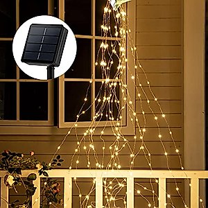 Solar Lights Outdoor Garden, 200 LED 10 Strand Watering Can Light, Waterproof Solar Waterfall Lights with 8 Lighting Modes for Patio Yards Pathway Tree Vines Lawn Holiday Party Decor