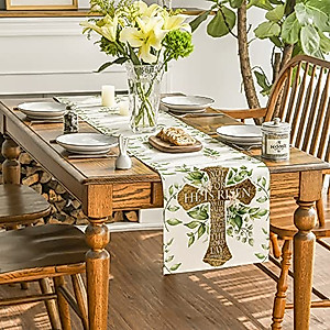 Artoid Mode He is Risen Easter Table Runner, Spring Summer Seasonal Holiday Kitchen Dining Table Decoration for Indoor Outdoor Home Party Decor 13 x 72 Inch