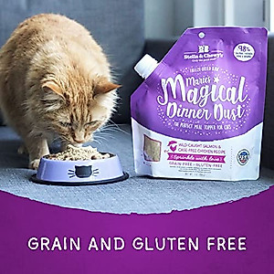 Stella & Chewy’s Freeze-Dried Raw Marie’s Magical Dinner Dust – Grain Free, Protein Rich Cat & Kitten Food Topper – Wild-Caught Salmon & Cage-Free Chicken Recipe – 7 oz Bag